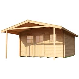 Weka Gartenhaus &raquo;111 A Gr.3, 28 mm, natur&laquo; beige Massivholz