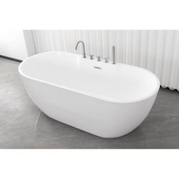 Sanotechnik Badewanne &raquo;ARUBA&laquo; H&ouml;he 58 cm Vorrichtung f&uuml;r Ablaufschlauch &Uuml;berlauf 170x75x58 cm, inklusive chromfarbener Armatur wei&szlig; Acryl