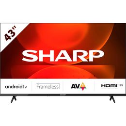 Sharp LED-Fernseher &raquo;2T-C43FHx&laquo; 108 cm/43 Full HD Android TV Smart-TV schwarz Chromecast-Integration
