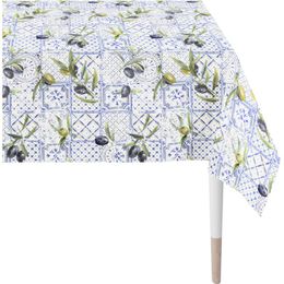 Apelt Tischdecke &raquo;6523 SUMMERTIME, Sommerdeko, Sommer&laquo; Digitaldruck blau Baumwolle