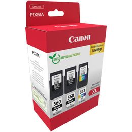 Tintenpatrone &raquo;PG-560XL x2/CL-561XL Triple Pack&laquo; bunt Original Canon Tinte produziert durchschnittlich 35 % mehr hochwertige Drucke als nachgemachte 