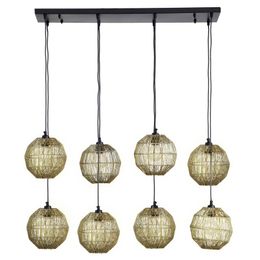 Globo LIGHTING H&auml;ngeleuchte &raquo;HERMI II&laquo; E27 1 Stk. Pendelleuchte / Wohnbereich / altmessing / Metallgeflecht / Kugeln