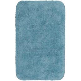 Wecon home Basics Badematte &raquo;Ole WB-2721&laquo; H&ouml;he 20 mm fu&szlig;bodenheizungsgeeignet 100% Baumwollflor, waschbar, einfarbig, Badezimmerteppich blau Baumwolle