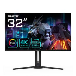 Gigabyte Gaming-Monitor &raquo;AORUS FO32U2&laquo; 80,3 cm/32 &prime;&prime; 3840 x 2160 px 0,03 Reaktionszeit 240 Hz schwarz Neigbar,H&ouml;henverstellbar, Schwenkbar, Pivot, Free-Sync 