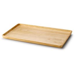CONTINENTA Tablett rechteckig, Gummibaum 53x32x3cm braun Holzwerkstoff