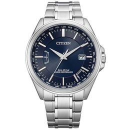 Citizen Herren Funkuhr Armbanduhr, Herrenuhr, Solar, Edelstahlarmband, Saphirglas, Datum silber
