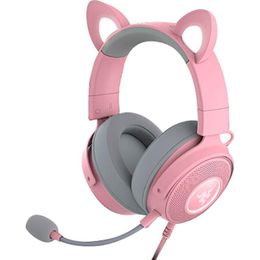 Razer Gaming-Headset &raquo;Kraken Kitty V2 Pro&laquo; Mikrofon abnehmbar Rauschunterdr&uuml;ckung Stummschaltung rosa