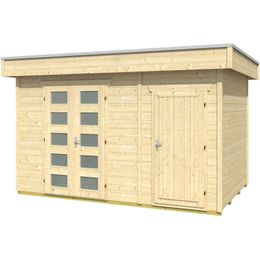 Skan Holz Gartenhaus &raquo;Venlo 3&laquo; beige Holzwerkstoff