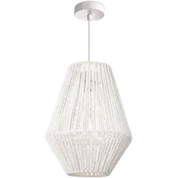 Paco Home Pendelleuchte &raquo;Pablo&laquo; E27 LED Pendellampe E27, Optik Boho Korb Wohnzimmer Esszimmer Flur wei&szlig;