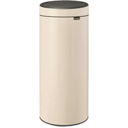Brabantia M&uuml;lleimer &raquo;Touch Bin New, 30L&laquo; Soft-Touch-&Ouml;ffnungssystem beige Kunststoff, Metall