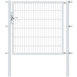 Alberts Zauneinzelt&uuml;r &raquo;Flexo&laquo; 125 cm Breite, in versch. H&ouml;hen silber Stahl
