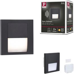 Paulmann LED Einbauleuchte &raquo;LED Wandeinbauleuchte Tsaro eckig 80x36mm&laquo; 1 Stk. Warmwei&szlig; schwarz