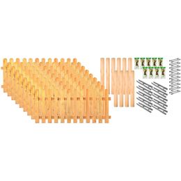 TETZNER & JENTZSCH Lattenzaun &raquo;Lakeland 7&laquo; 9 Elemente, LxH: 1710x100 cm braun Holzwerkstoff