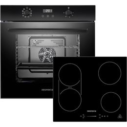 respekta Backofen-Set &raquo;ASET7006600I&laquo; mit 1-fach-Teleskopauszug Set, 2 Stk. tlg. schwarz Bridgezone mit einer L&auml;nge von 38 cm