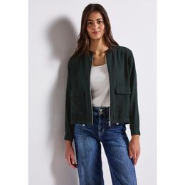 Street One Damen Street One Blouson ohne Kapuze mit elastischem Bund und Tunnelzug gr&uuml;n 40