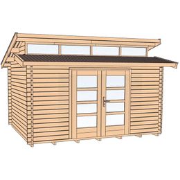 Weka Gartenhaus &raquo;158 Gr.2, 28 mm&laquo; beige Massivholz