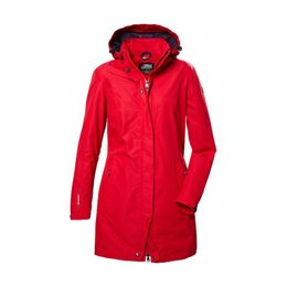 Killtec Damen Parka &raquo;KOS 44 WMN PRK&laquo; Wasserdichte, atmungsaktive Damenjacke mit abnehmbarer Kapuze rot 46