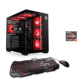 CSL PC &raquo;Vitrum Advanced V24494&laquo; schwarz Inkl. RGB Maus und Tastatur Set, WLAN