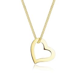Elli Premium Damen Kette mit Anh&auml;nger &raquo;Herz Liebe Filigran 375 Gelbgold&laquo; gold