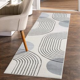 Carpet City Teppich &raquo;BONITO 7170&laquo; rechteckig 11 mm H&ouml;he L&auml;ufer, Flachflor, Hochtief-Muster/ 3D-Effekt, Geo-Muster, Wohnzimmer grau Obermaterial: 100% Polypropylen