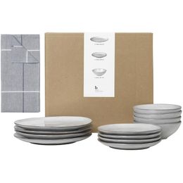 Broste Copenhagen Geschirr-Set &raquo;Nordic Sand, inklusive Geschirrtuch Set&laquo; Beliebte Geschirr Sets Exclusiv mit Geschenk beige Keramik