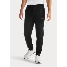 H.I.S. H.I.S Herren Sweathose Jogginghose mit kleinem Logodruck schwarz 44/46 (S), N-Gr