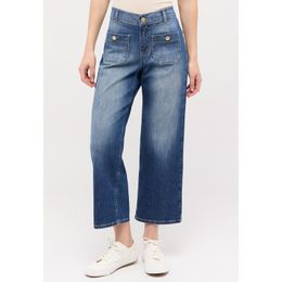 Angels Damen Angels 7/8-Jeans &raquo;LINN SMART&laquo; Culotte-Design, Relaxed Fit, aus weicher Baumwollmischung 38, L&auml;nge 26