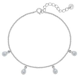 Glanzst&uuml;cke M&uuml;nchen Glanzst&uuml;cke M&uuml;nchen Armband - Armband Sterling Silber Zirkonia wei&szlig; - Gr. ONESIZE - in Silber - f&uuml;r Damen