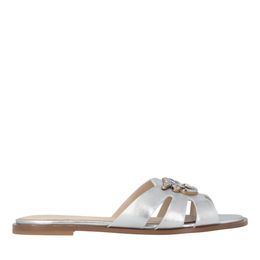 Pinko Slipper & Pantoletten - Milly 04 - Slipper Laminated Nappa Silver - Gr. 40 (EU) - in Beige - f&uuml;r Damen