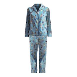 Polo Ralph Lauren Pajama ' Iconic Bear ' female Blue, Mixed colors size L