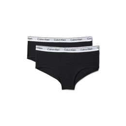 Calvin Klein Underwear Herren Hipster &raquo;2PK SHORTY&laquo; Packung, 2er-Pack, Mit Markennamen auf dem Bund, f&uuml;r Kinder 152/158