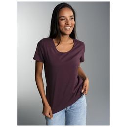 TRIGEMA Damen T-Shirt &raquo;TRIGEMA Damen T Shirt aus Biobaumwolle&laquo; 1 Stk. lila S