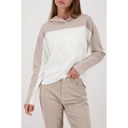 monari Damen Kapuzensweatshirt &raquo;Sweatshirt Basic Pr&auml;gedruck&laquo;, Regular fit mit Kapuze 38