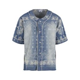 Karl Kani Herren Kurzarmshirt &raquo; Kani Paisley Denim Baseball Shirt&laquo; 1 Stk. S