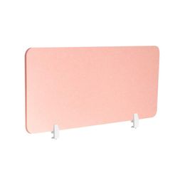 Beliani Schreibtischtrennwand SPLIT in Rosa - (W) 160 x (H) 50 x (L) 1 cm | Gr.: onesize