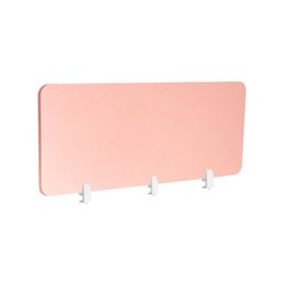 Beliani Schreibtischtrennwand SPLIT in Rosa - (W) 180 x (H) 50 x (L) 1 cm | Gr.: onesize
