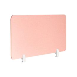 Beliani Schreibtischtrennwand SPLIT in Rosa - (W) 80 x (H) 50 x (L) 1 cm | Gr.: onesize