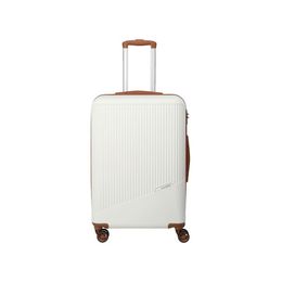 Travelite Bali - 4-Rollen-Trolley M 67 cm (wei&szlig;/cognac) in wei&Atilde;&Yuml;/cognac | Gr.: onesize