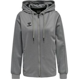 Hummel Rei&szlig;verschluss Jacke Hmlcore Damen in GREY MELANGE | Gr.: XL