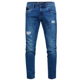 Rusty Neal Jeans Hose "TORI" Slim Fit Destroyed Denim in Royal Blue | Gr.: W30/L32