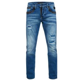 Rusty Neal Jeans Hose "YOKOTE" Straight Fit Stone-Washed in Blue Used | Gr.: W36/L32