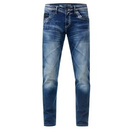 Rusty Neal Jeans Hose "YAMATO" Slim Fit Streetwear Cotton-Stretch in Blue Used | Gr.: W36/L32