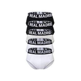 Real Madrid Slip 5er Pack in Schwarz/Grau/Wei&szlig; | Gr.: M