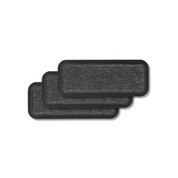 Astra Fu&szlig;matte Au&szlig;en BORDER STAR 3ER SET 3 in Grau | Gr.: 25 x 55 cm