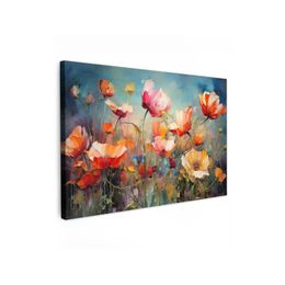 MuchoWow Poster mit Leiste Bunte Blumen (BxH) | Gr.: 30 x 20 cm