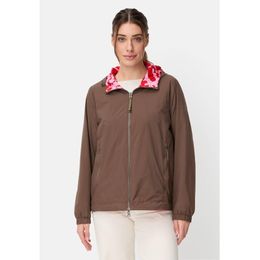 Camel Active Wendejacke mit Allover-Print und unifarbener Seite in Braun | Gr.: 42