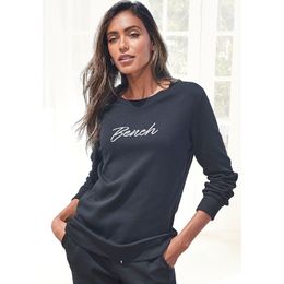 Bench. Loungewear Damen Sweatshirt, mit Logostickerei, Loungewear schwarz 36/38