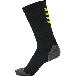 Hummel Low Indoor Socken Hmlpro Erwachsene in BLACK/BLAZING YELLOW | Gr.: 27-30