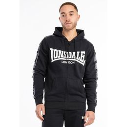 Lonsdale Sweatjacke "Bigton" in Schwarz | Gr.: L