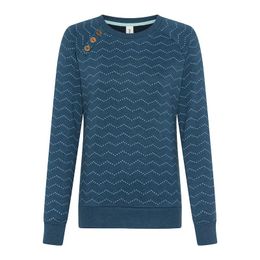 Ragwear Damen Sweatshirt &raquo;DARIA ZIG ZAG O&laquo;, mit Zierkn&ouml;pfen am Ausschnitt XL